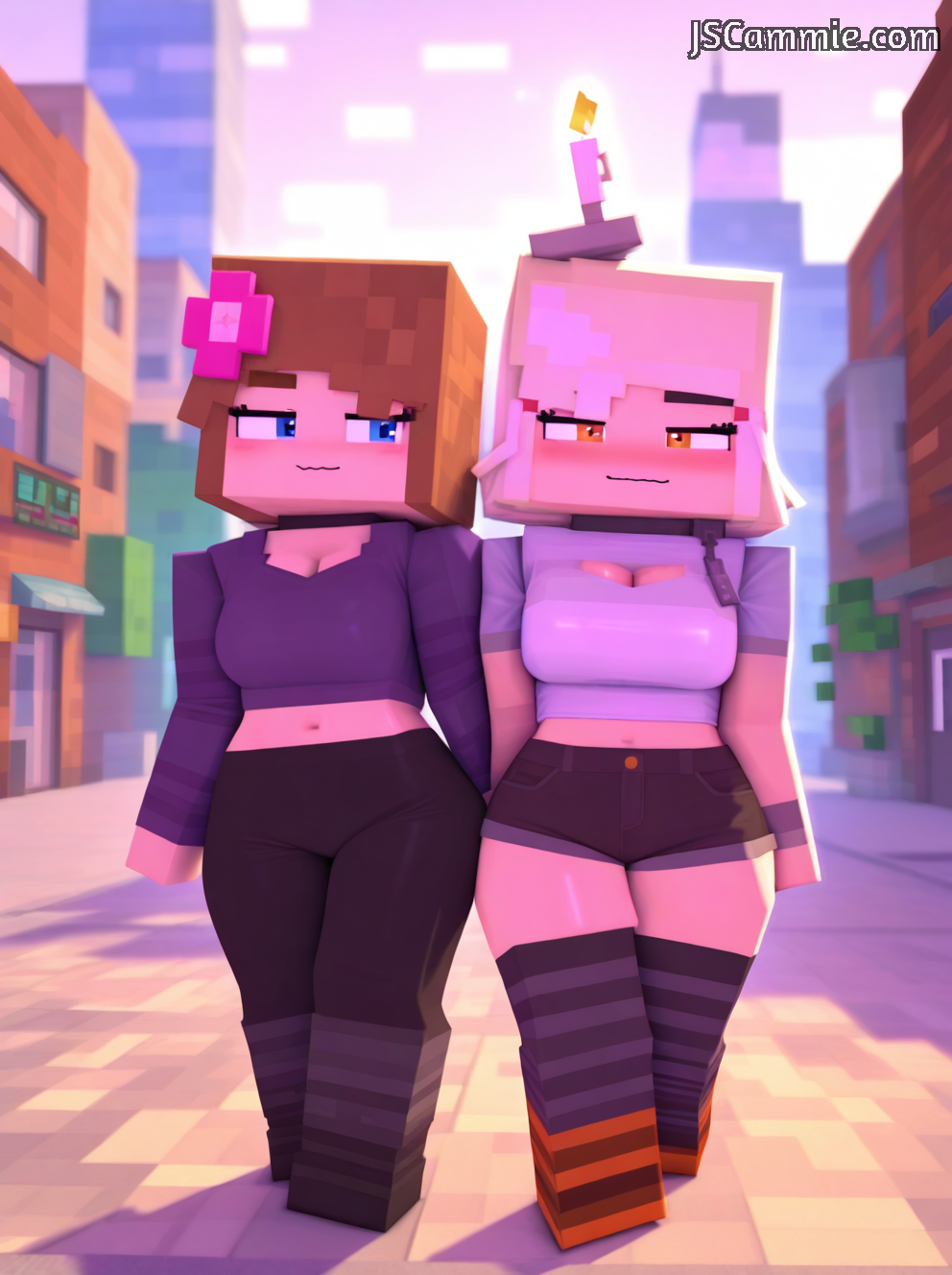 SUGGESTIVE | masterpiece, best quality, very aesthetic, amazing quality, slipperyt, minecraft ...